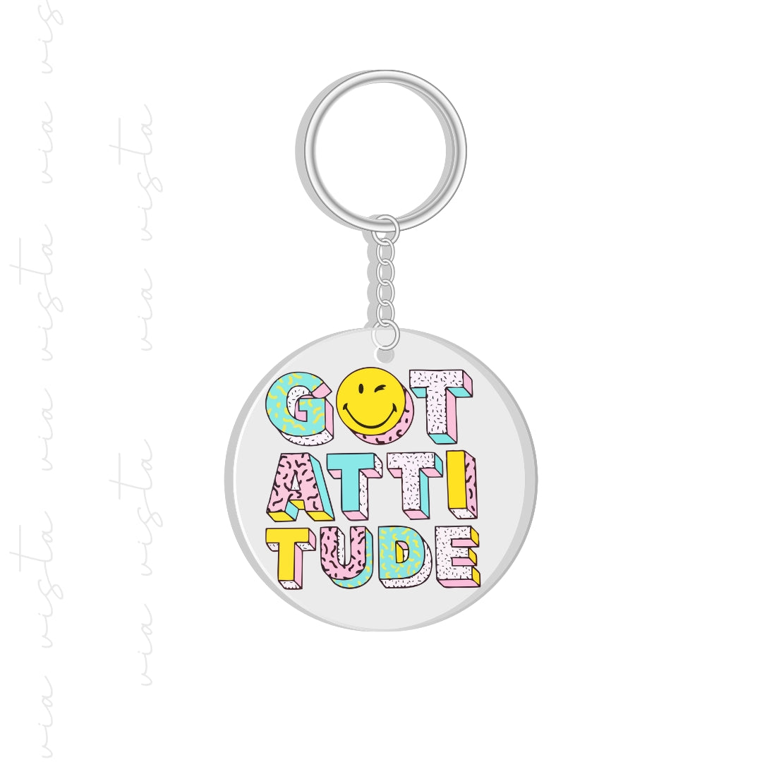 UV DTF Keychain Decal - got attitude – prettynew.sa