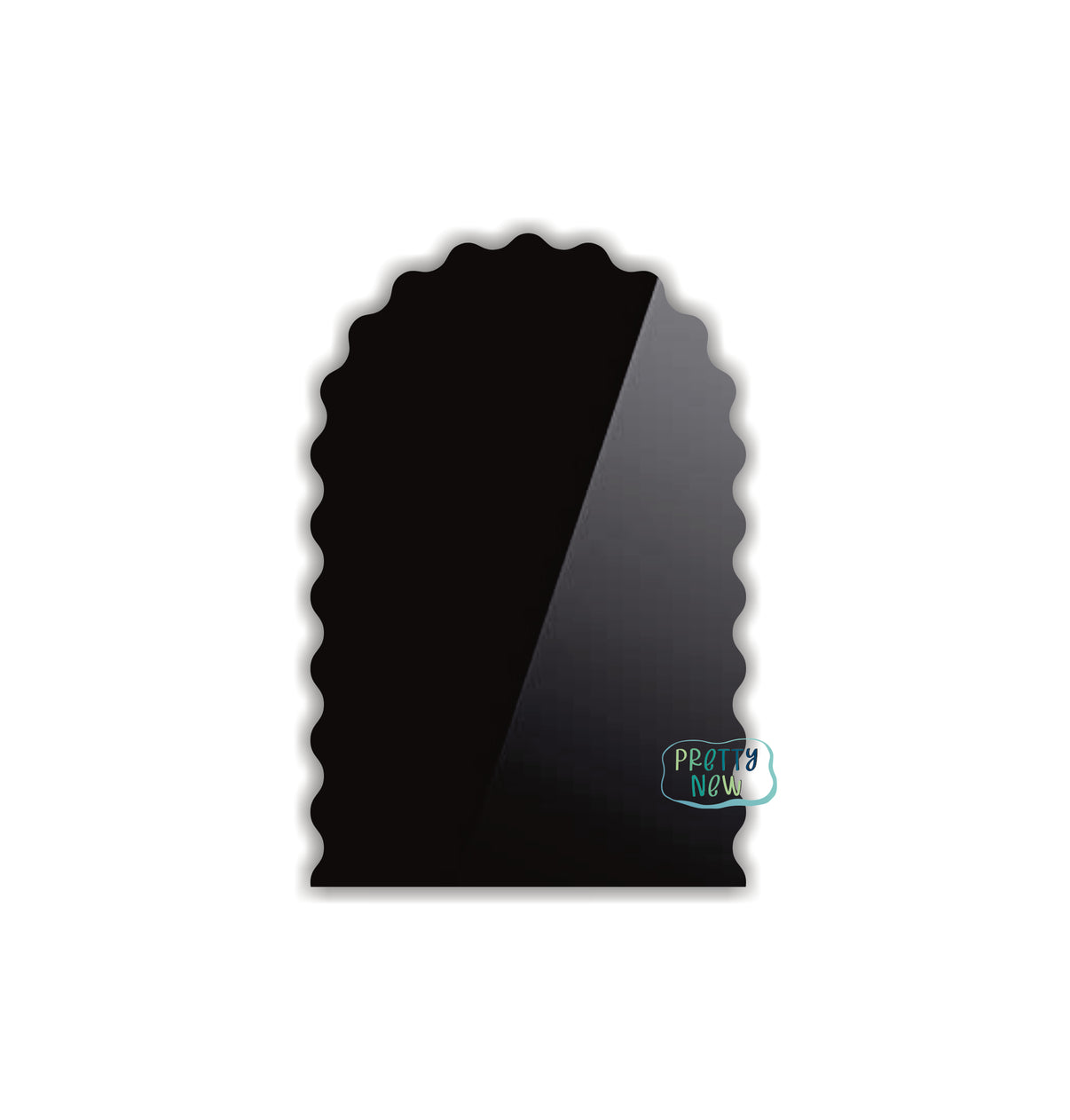 A5 Black Acrylic Arch wavy edge sheet – prettynew.sa