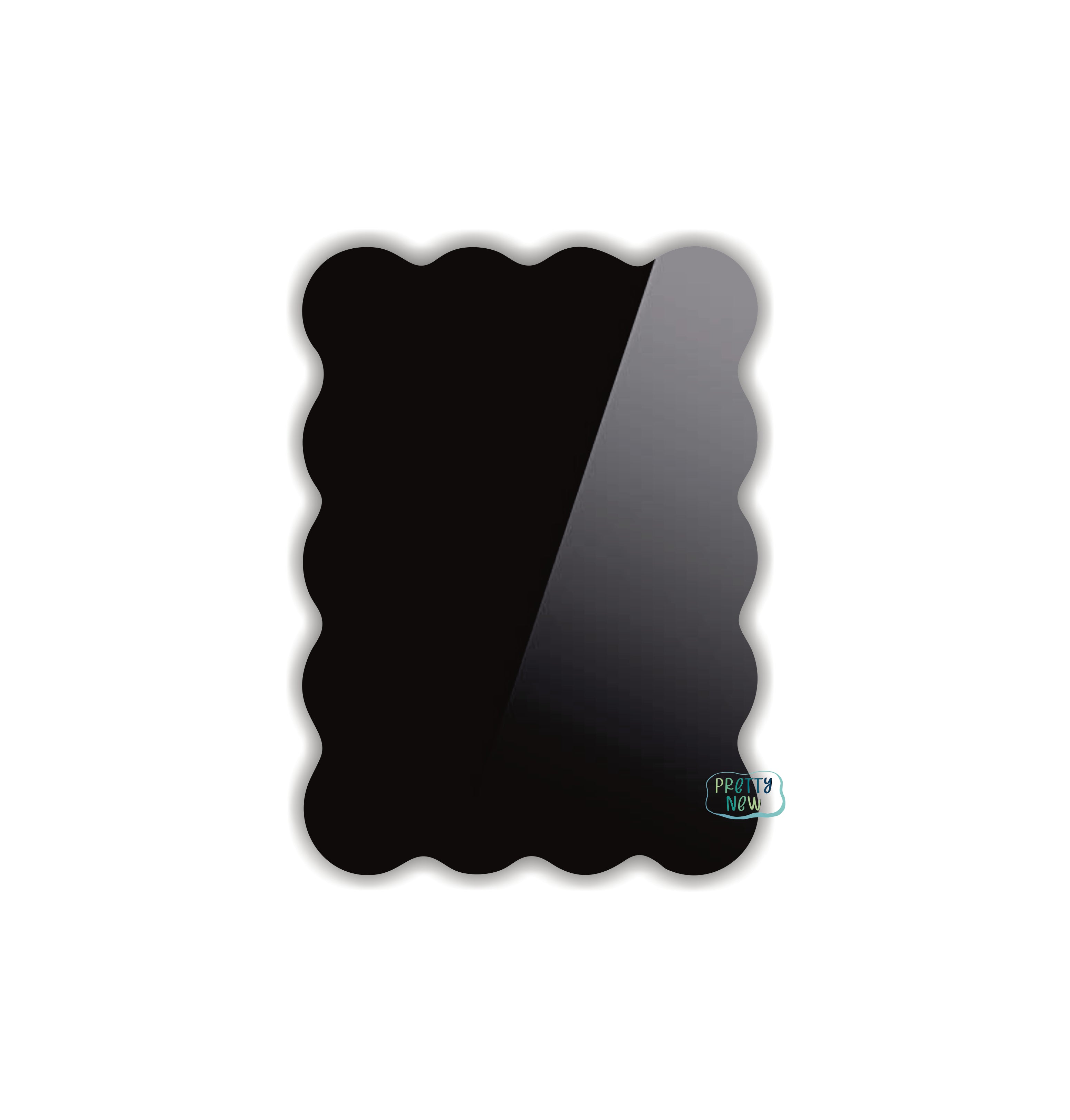 A5 Black Acrylic wavy edge sheet – prettynew.sa